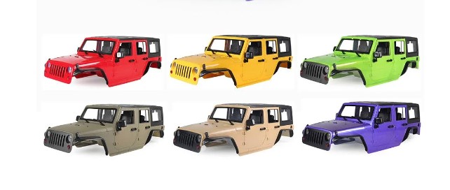 Hard BODY 313mm Wheelbase Jeep Wrangler Rubicon Body Kit for 1/10 RC ...