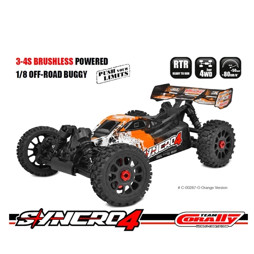 Team Corally - SYNCRO-4 - RTR - Orange - Brushless Power 3- 4S - Black ...