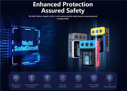 SKY RC B6 Neo Smart Charger 200w DC with XT60 Interface - Black Knight RC