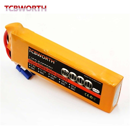 TCB 2S 7.4V 6000mAh 35C Li Polymer battery - Black Knight RC