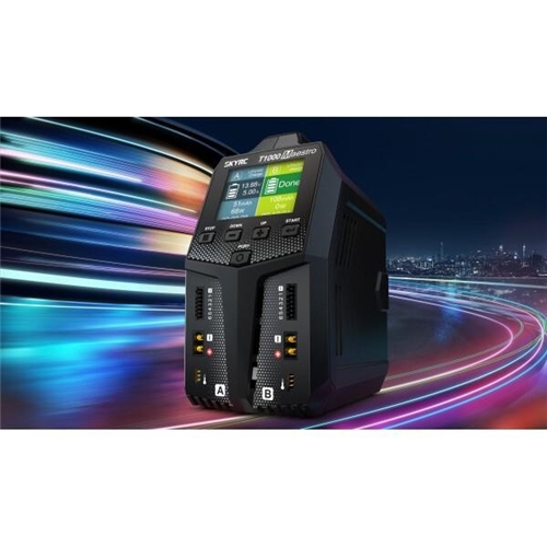 SKYRC T1000 MAESTRO AC / DC DUO CHARGER ( AC 450 W DC 1000 W ) - Black ...